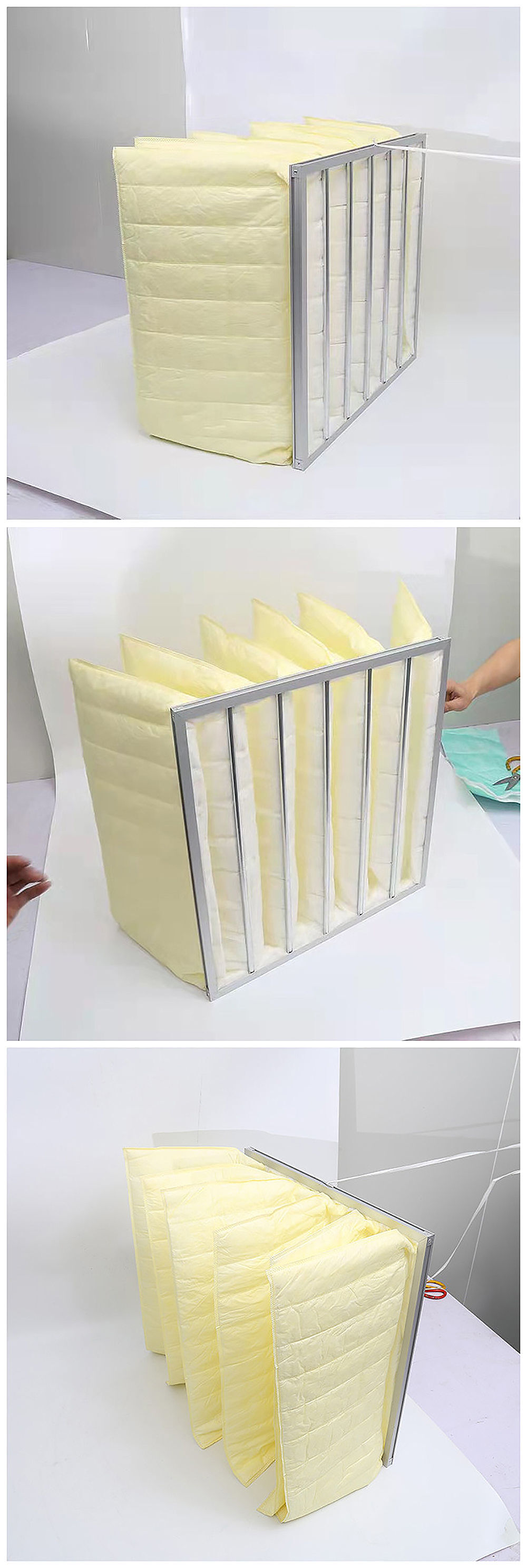 Customized Medium Efficiency Non Woven Fabric Bag Filter For Food ...