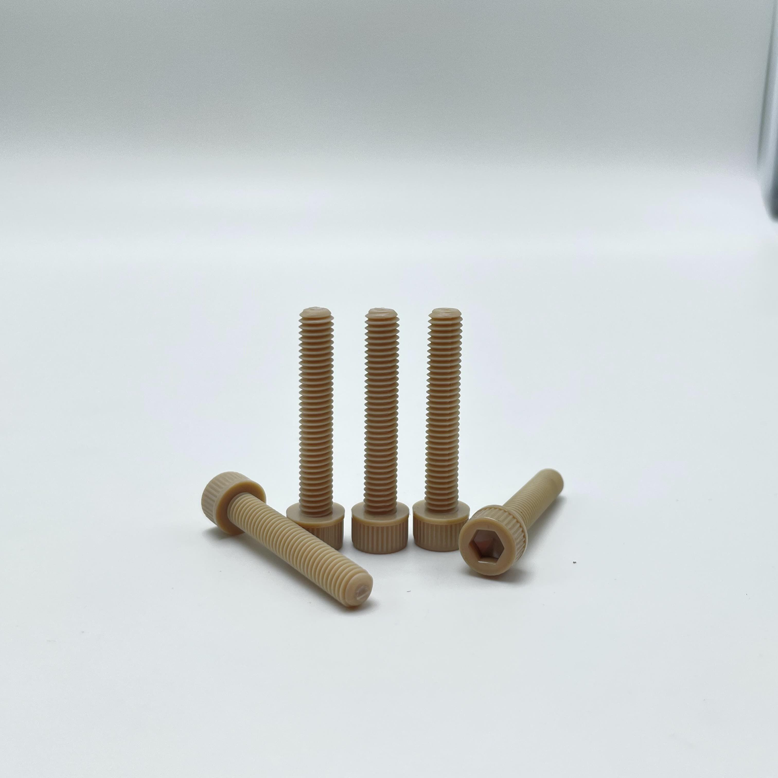 High Precision Plastic Peek Small Round Head Hexagon Socket Screw Set ...