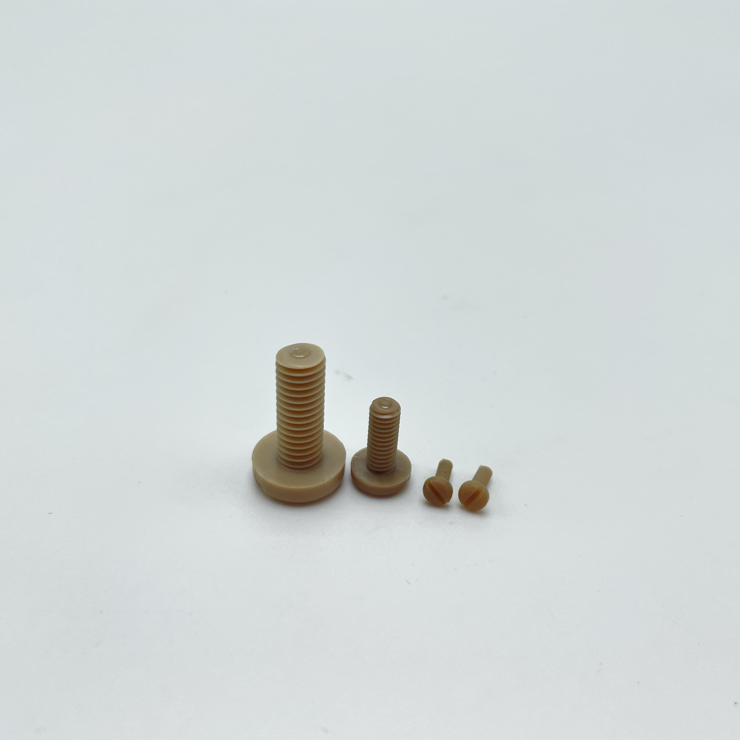 Bulk Buy China Wholesale Engineering Plastics Maker Insert Nuts Peek Round Head Slotted Screw ...