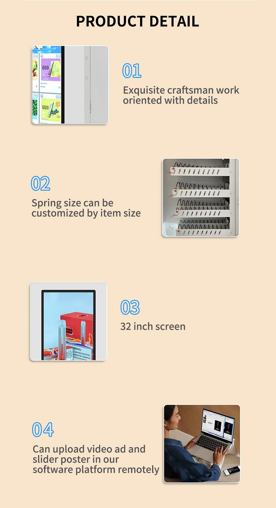 Business Smart Automatic Snack Food Custom Drink Cigs Lipstick Tabletop ...