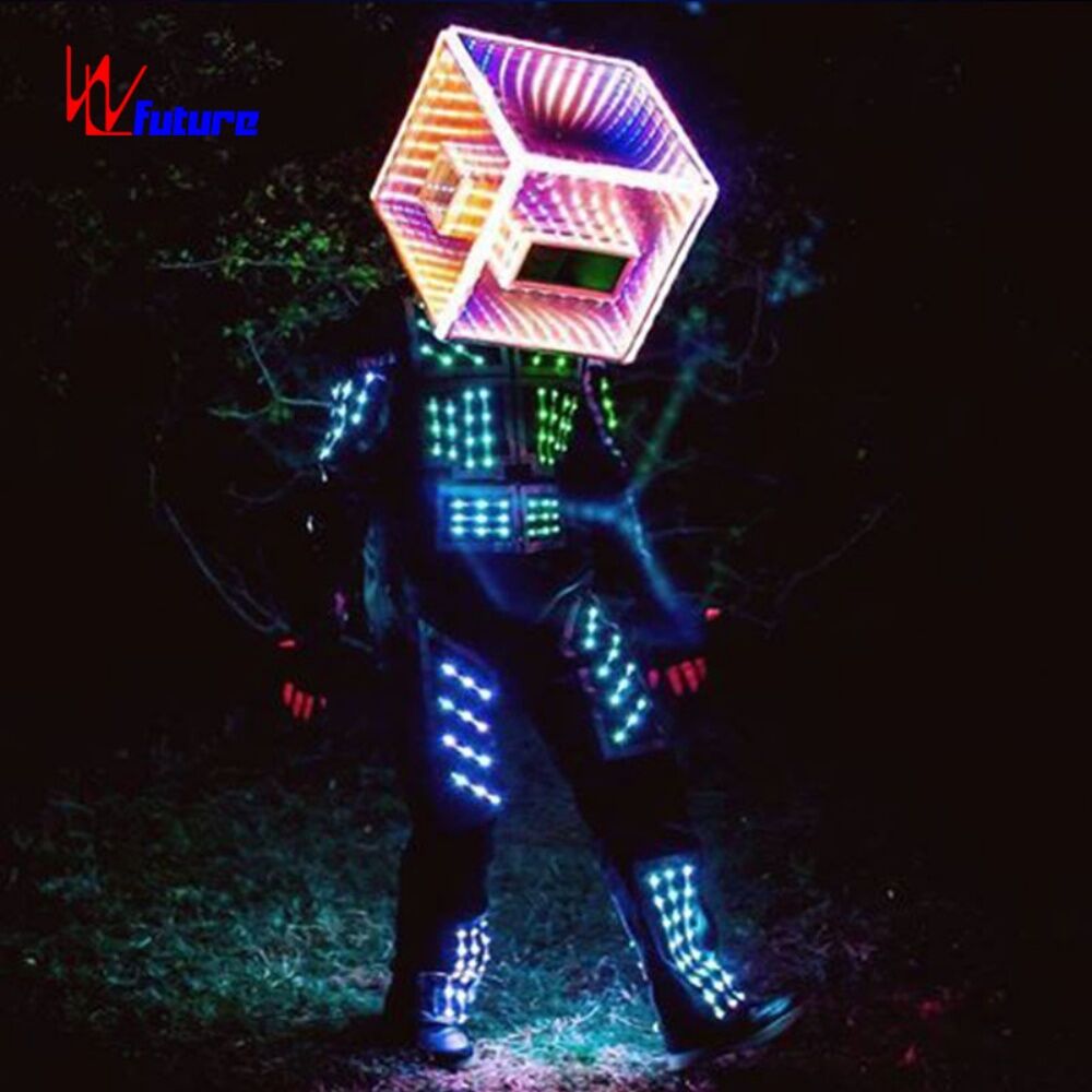 Future Unisex Led Robot Costumes Wireless Controlled Led Stilt Walker ...