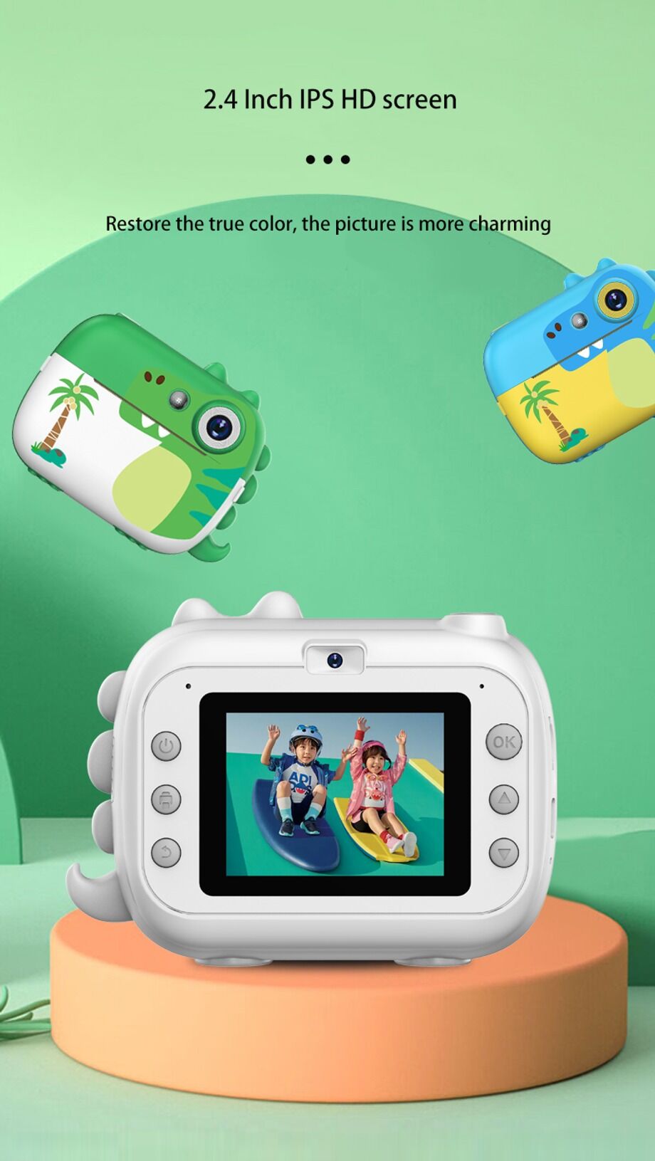 Thermal Paper Baby Selfie Ips Screen Children Toy Mini Video Print Mini ...