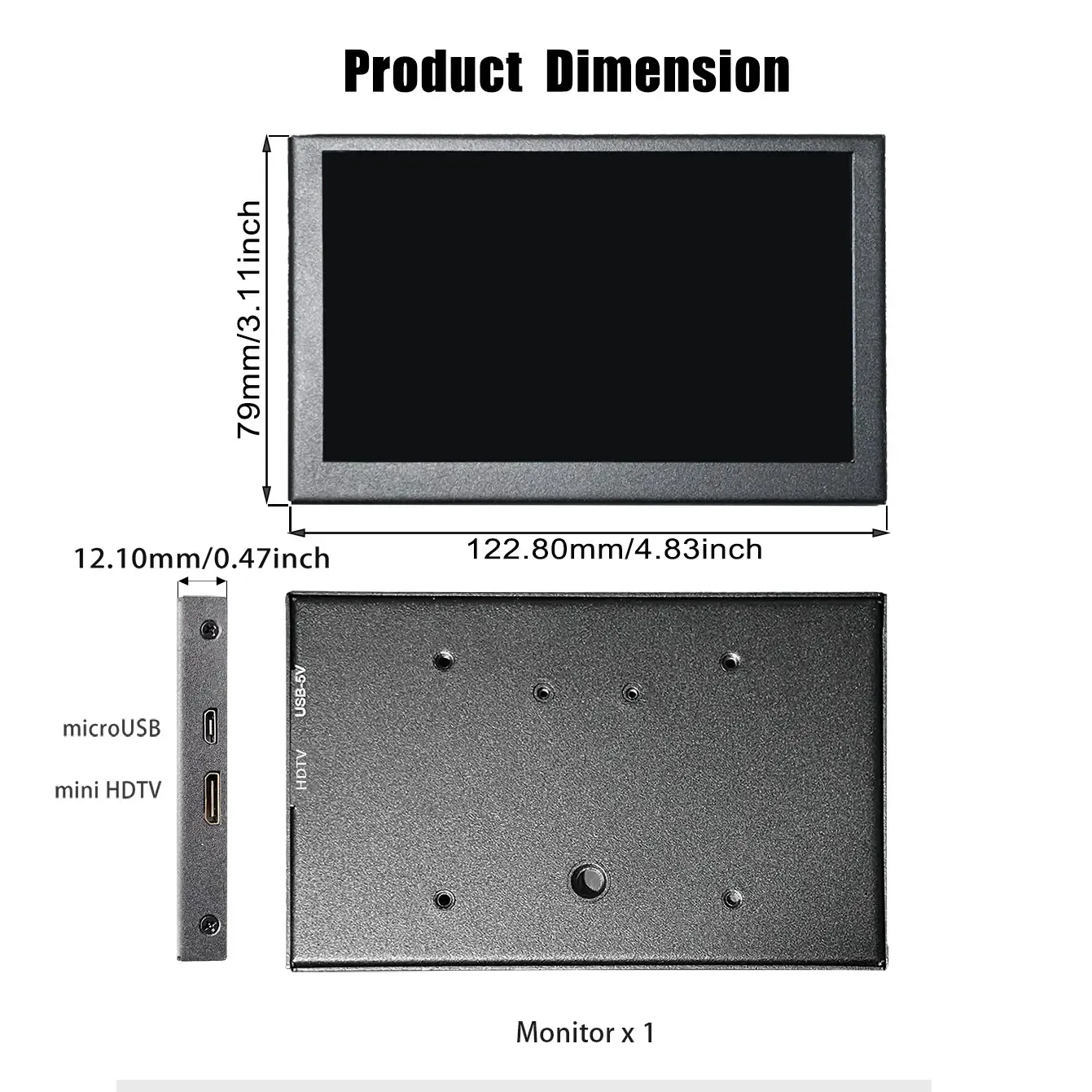 5 Inch 800x480 24bit Rgb Ips Tft Lcd Display With Touch For Industrial ...