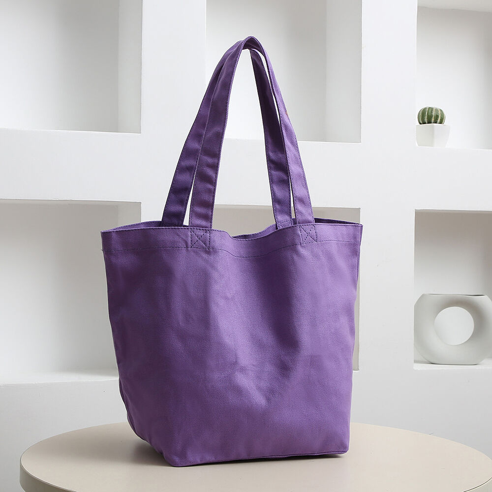 Custom Plain Reusable Cotton Shopping Bags Large Tote Bag New Style ...