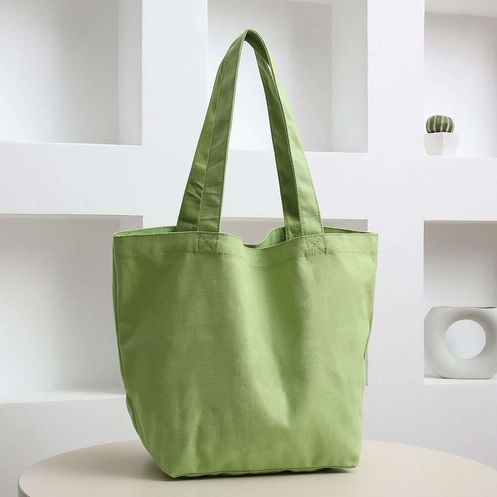 Custom Plain Reusable Cotton Shopping Bags Large Tote Bag New Style ...