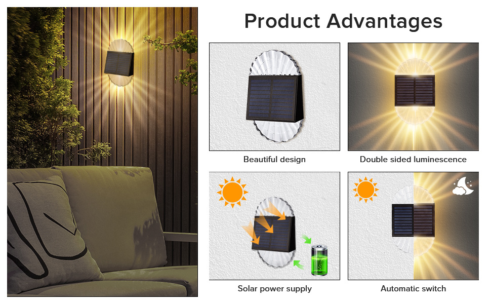 Solar Outdoor Courtyard Lamp Courtyard Garden Decoration Cloth Wall ...
