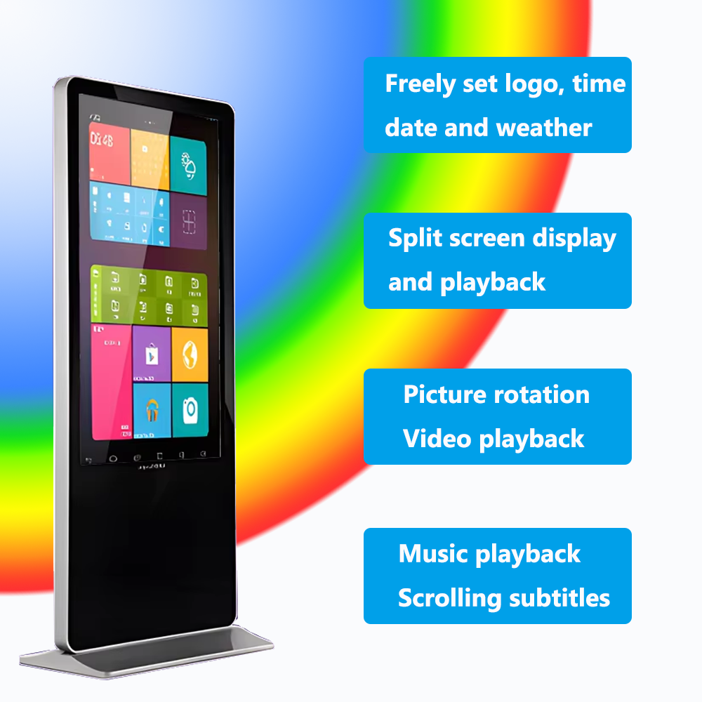 43" Shopping Mall Floor Standing Vertical Touch Screen Kiosk Panel 4k ...