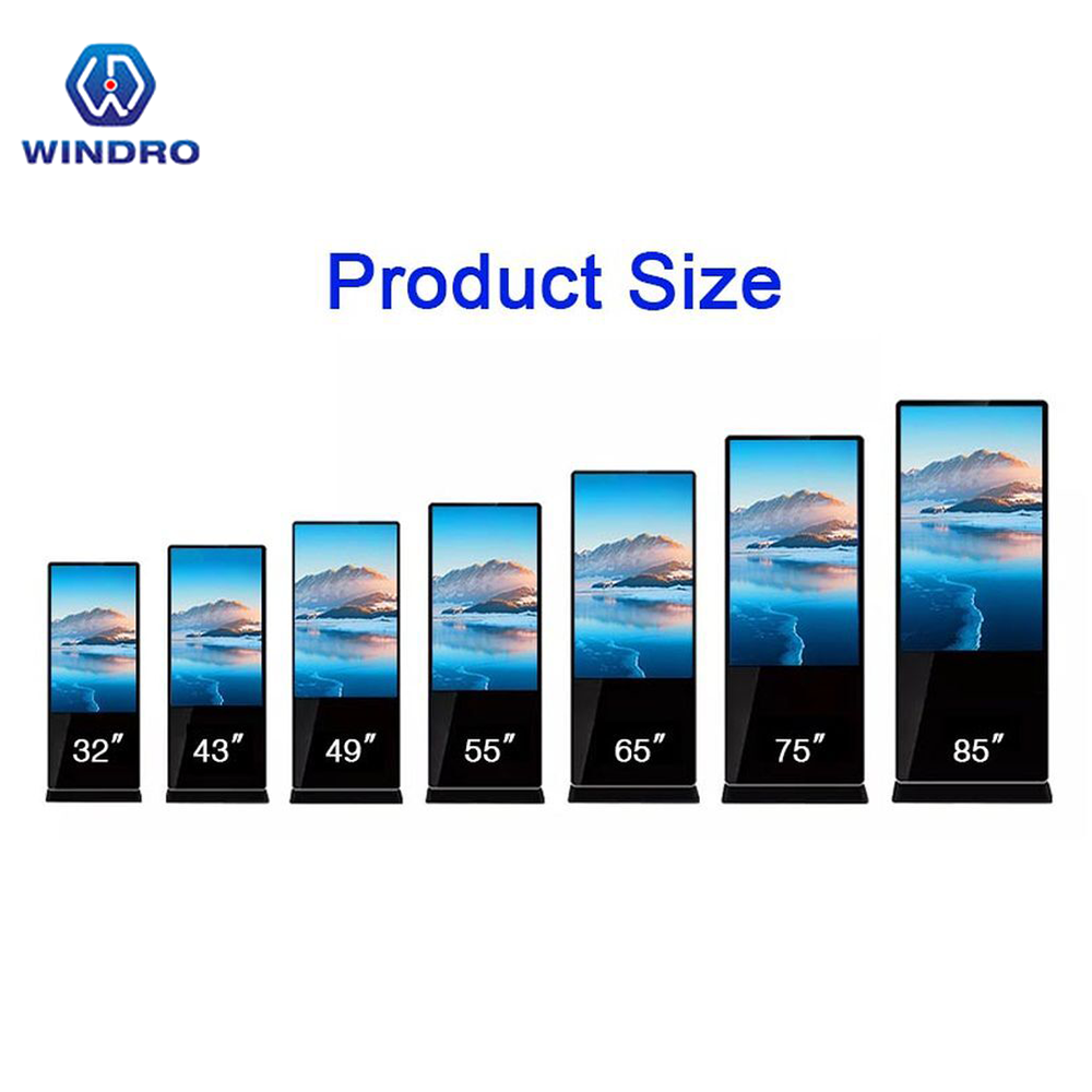 43" Shopping Mall Floor Standing Vertical Touch Screen Kiosk Panel 4k ...