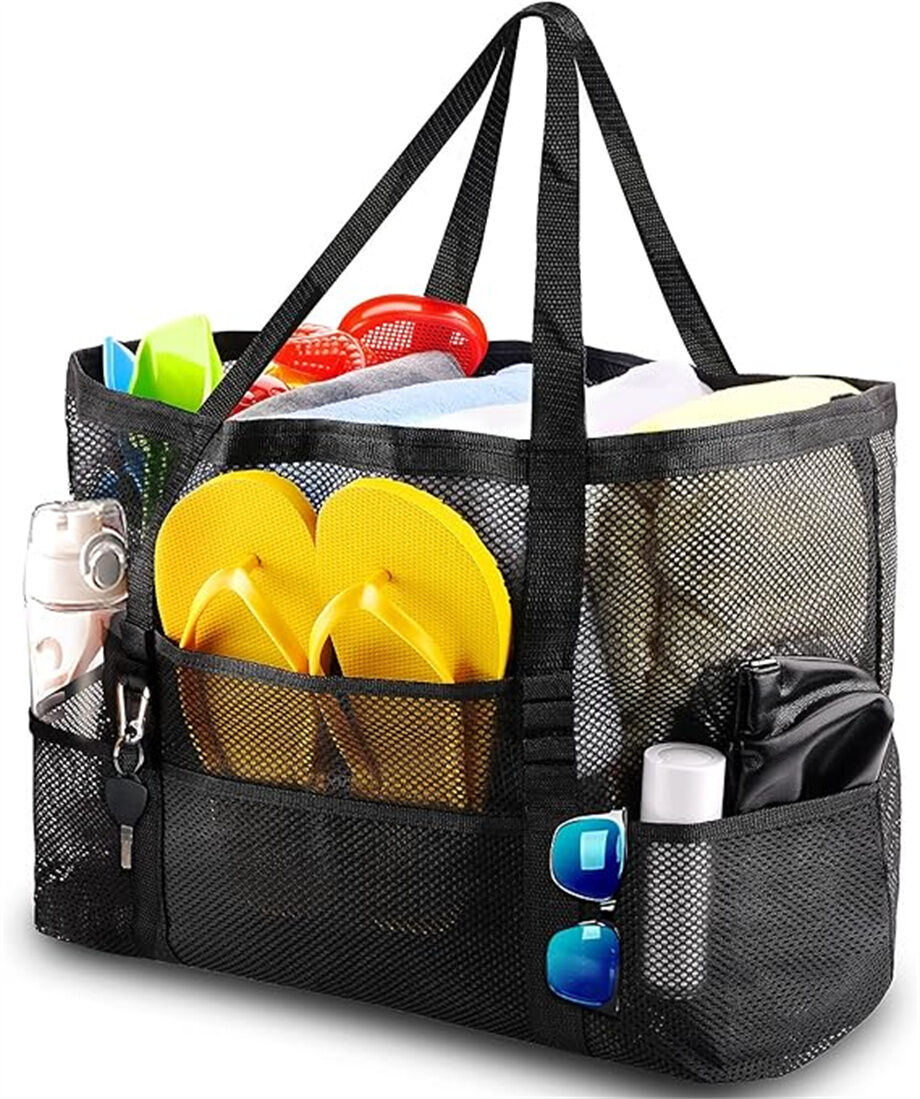 Foldable Navy Waterproof Beach Bag With Inner Pocket For Travel ...