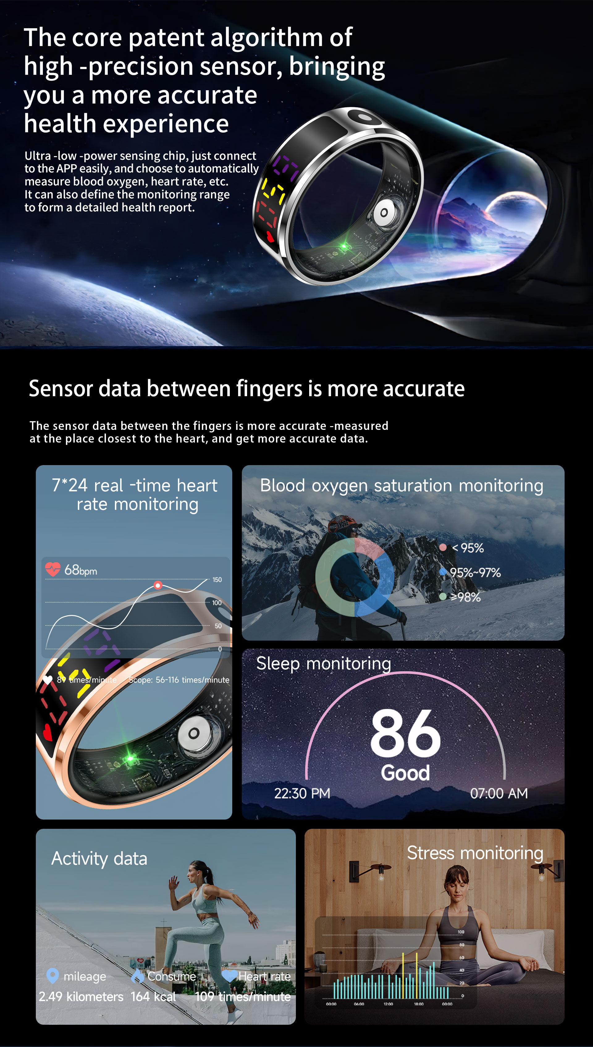 Buy China Wholesale Wholesale Health Tracker Smart Ring Sleep ...