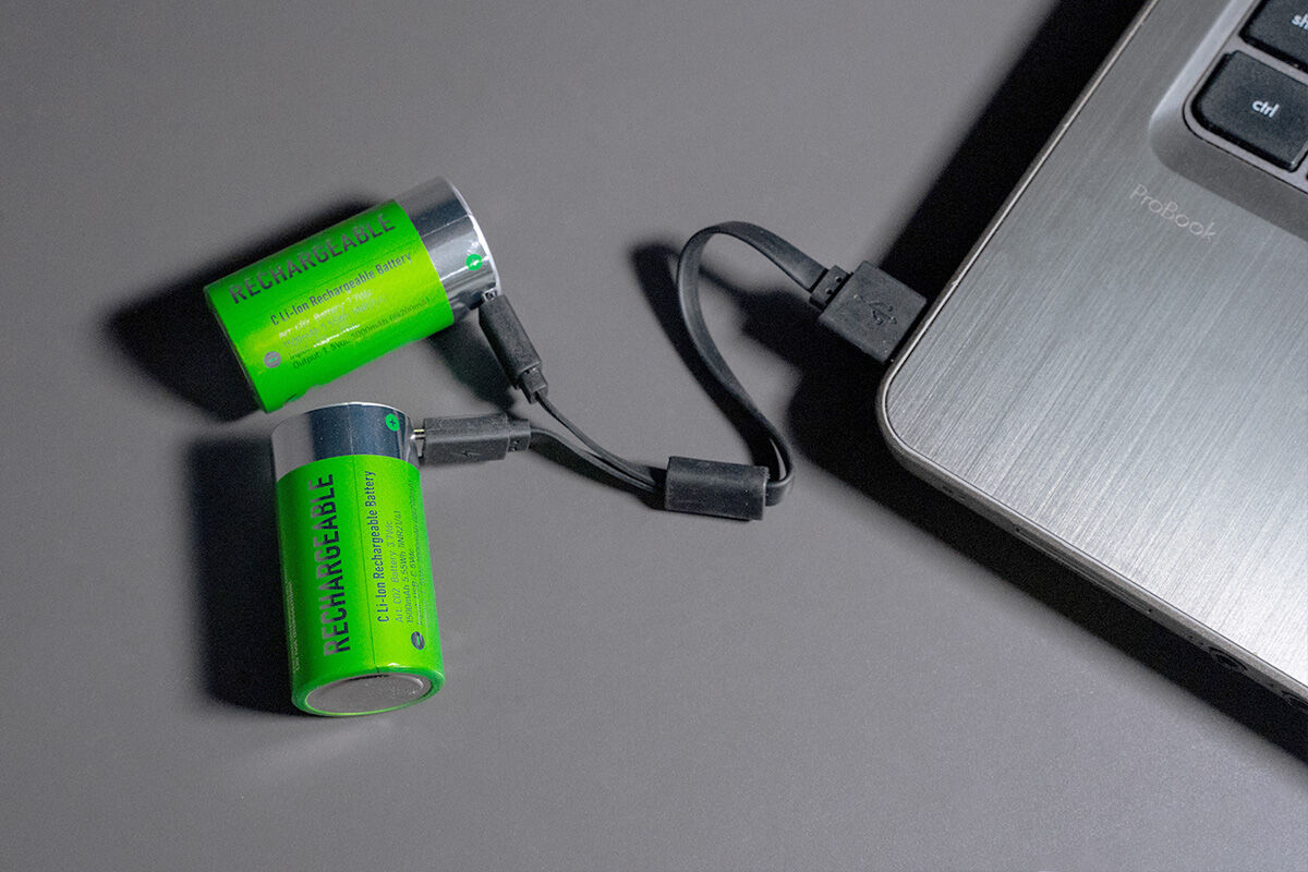 C Batteries 1.5v 3500mah Li-ion Battery C Rechargeable Lithium Type-c ...