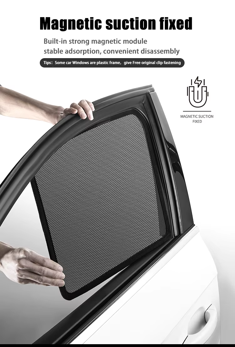 Customized Car Side Window Curtain Foldable Magnetic Car Side Window