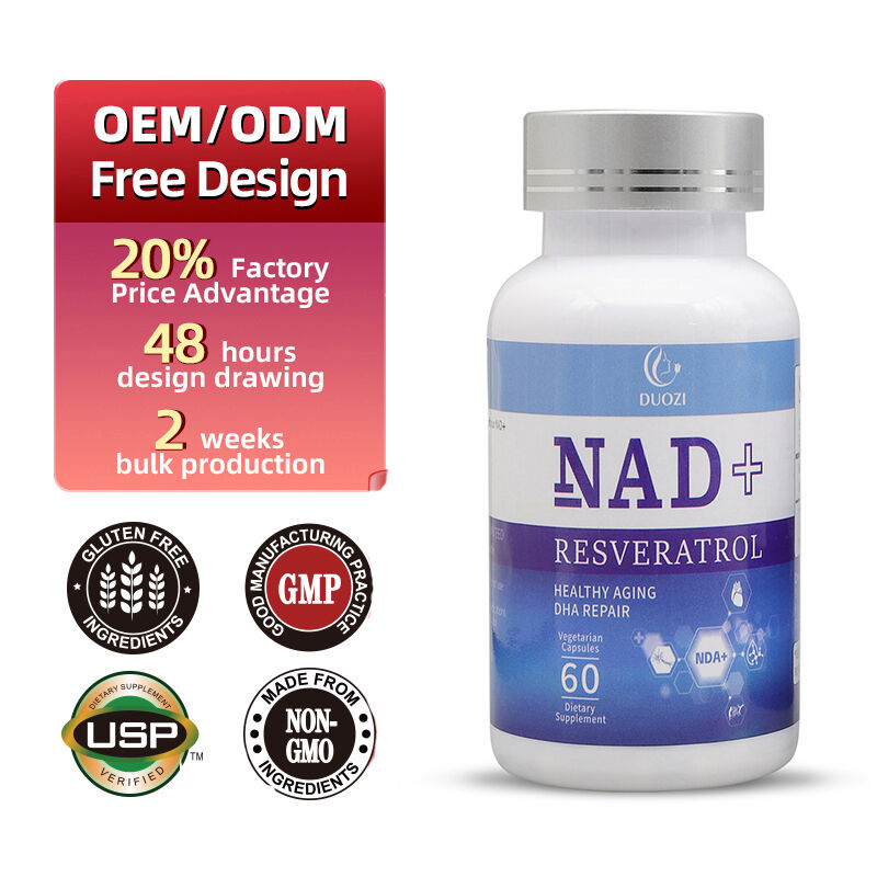 Oem Popular Nad + Resveratrol Capsules Boost Nad+ For Energy Pills ...