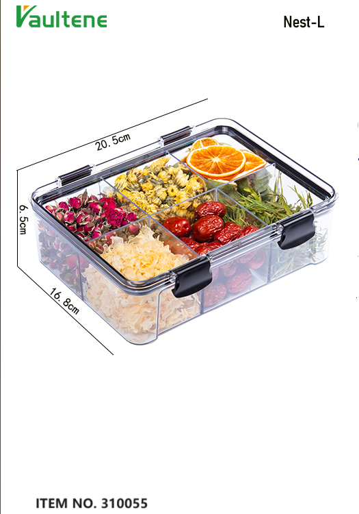 Large Capacity Stackable Food Storage Containers 1.5l Storage Container ...