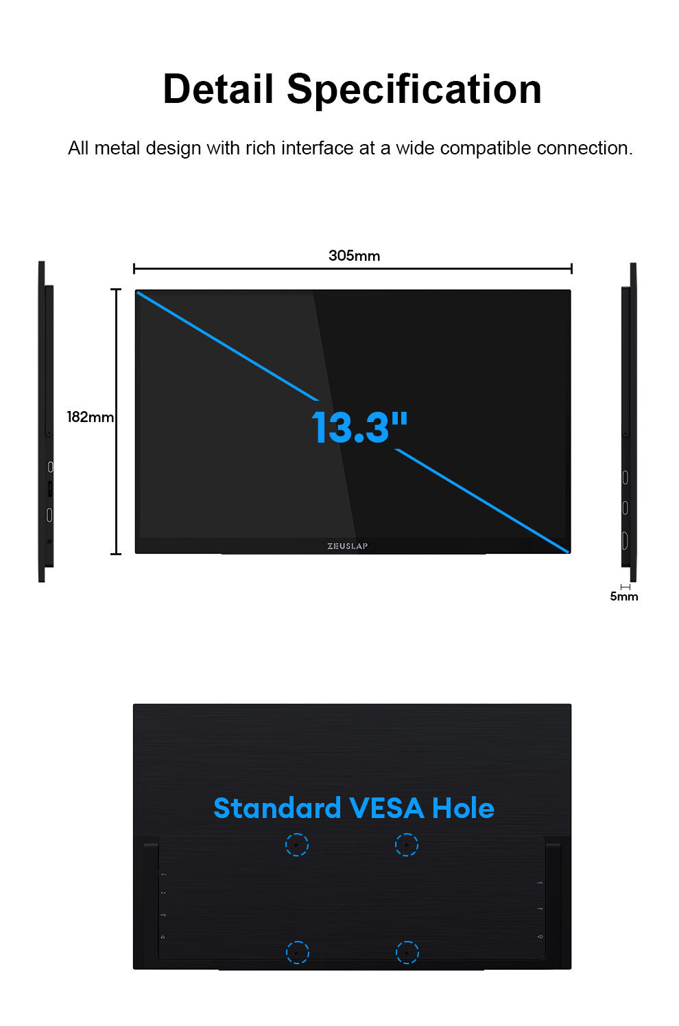 Ol133ed 13.3inch Oled Anti-glare Touch Screen Dci-p3 107%ntsc 400cd/m2 ...