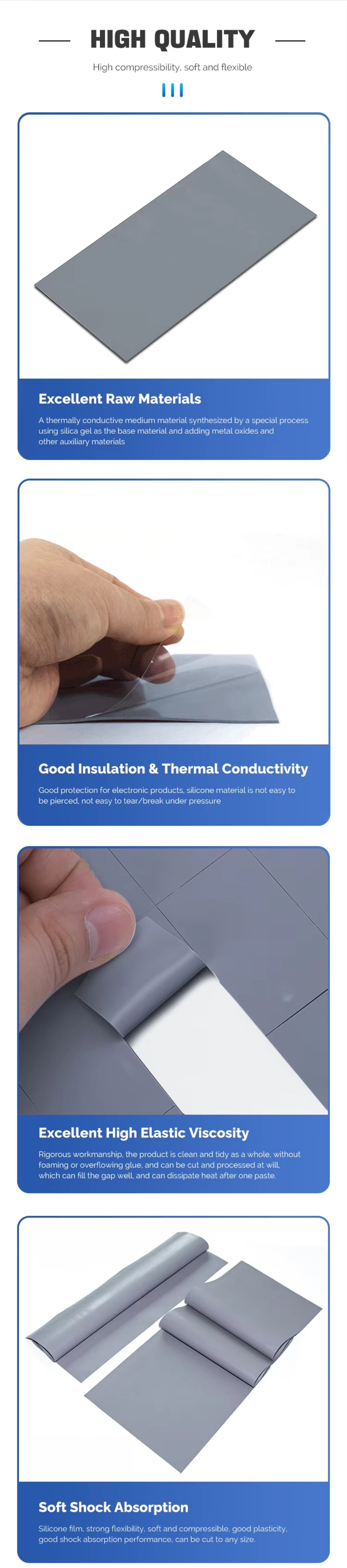 3w/m.k 200*400mm Customizable Size And Shape Of Thermal Conductive ...