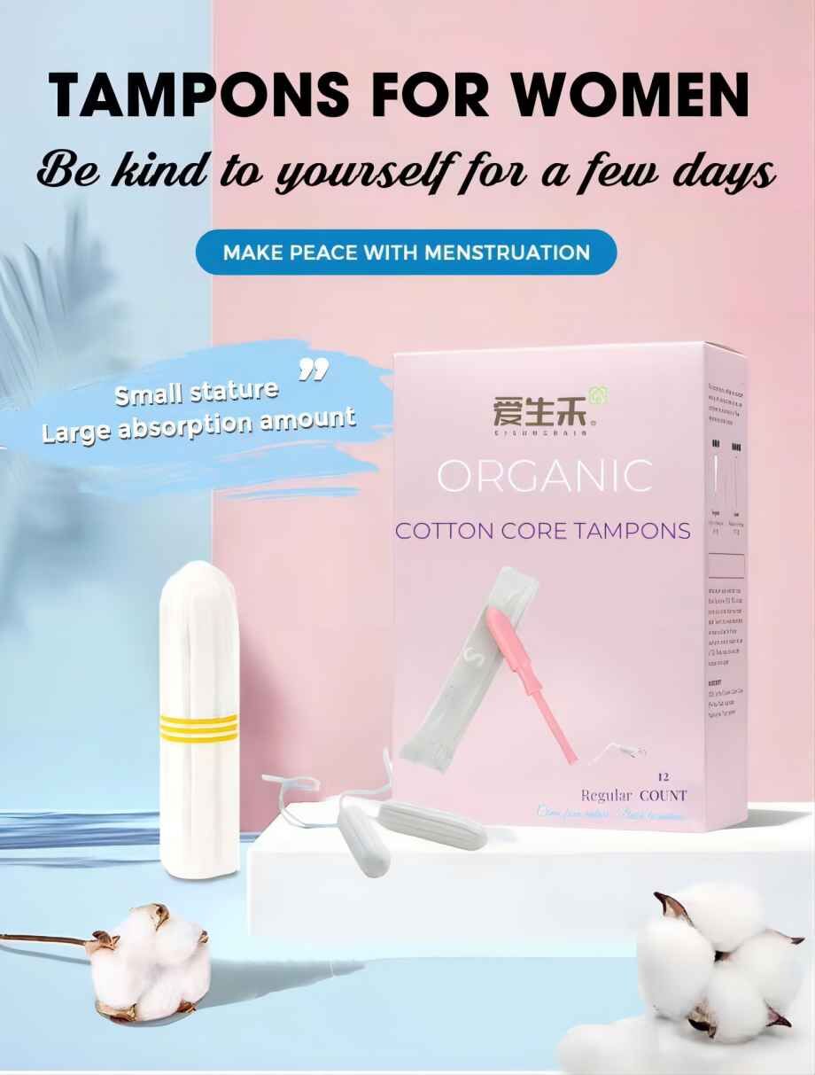 Wholesales 100% Organic Cotton & Viscose Organic Cotton Tampons ...