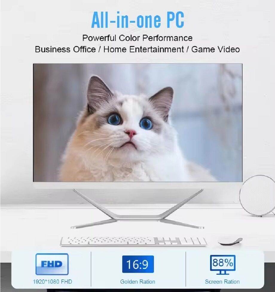 Oem I3 I5 I7 Aio Desktop Computer Full Set 21.5 23.8 Inch New ...