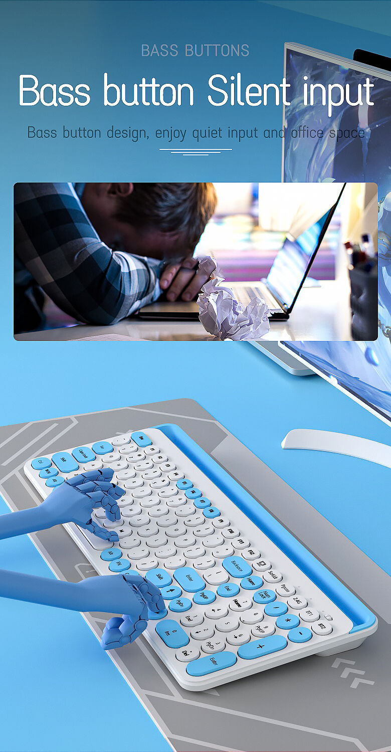 105-keys Silent 2.4g Wire Wireless Keyboard Gaming Keyboard With Ipad ...