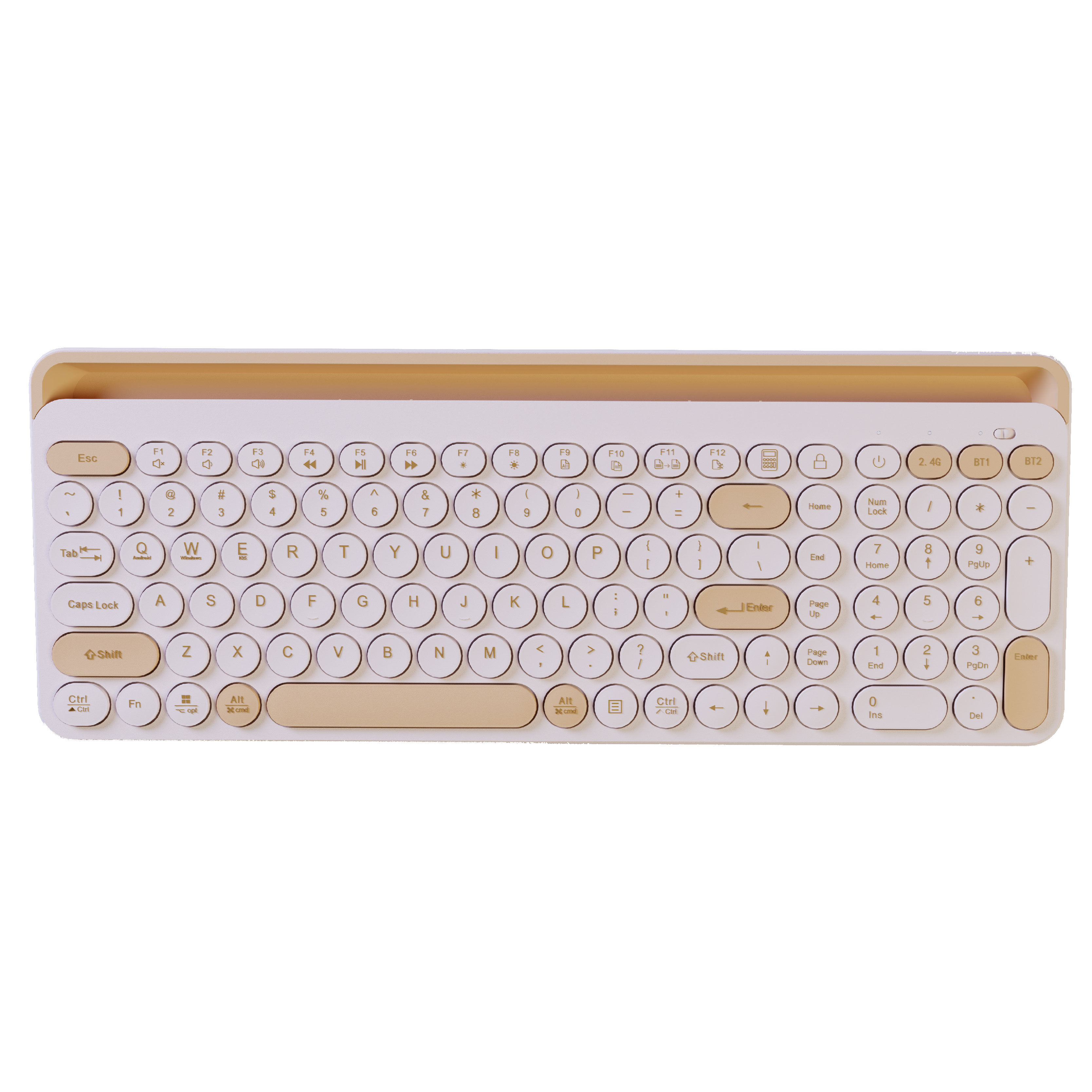 105-keys Silent 2.4g Wire Wireless Keyboard Gaming Keyboard With Ipad ...