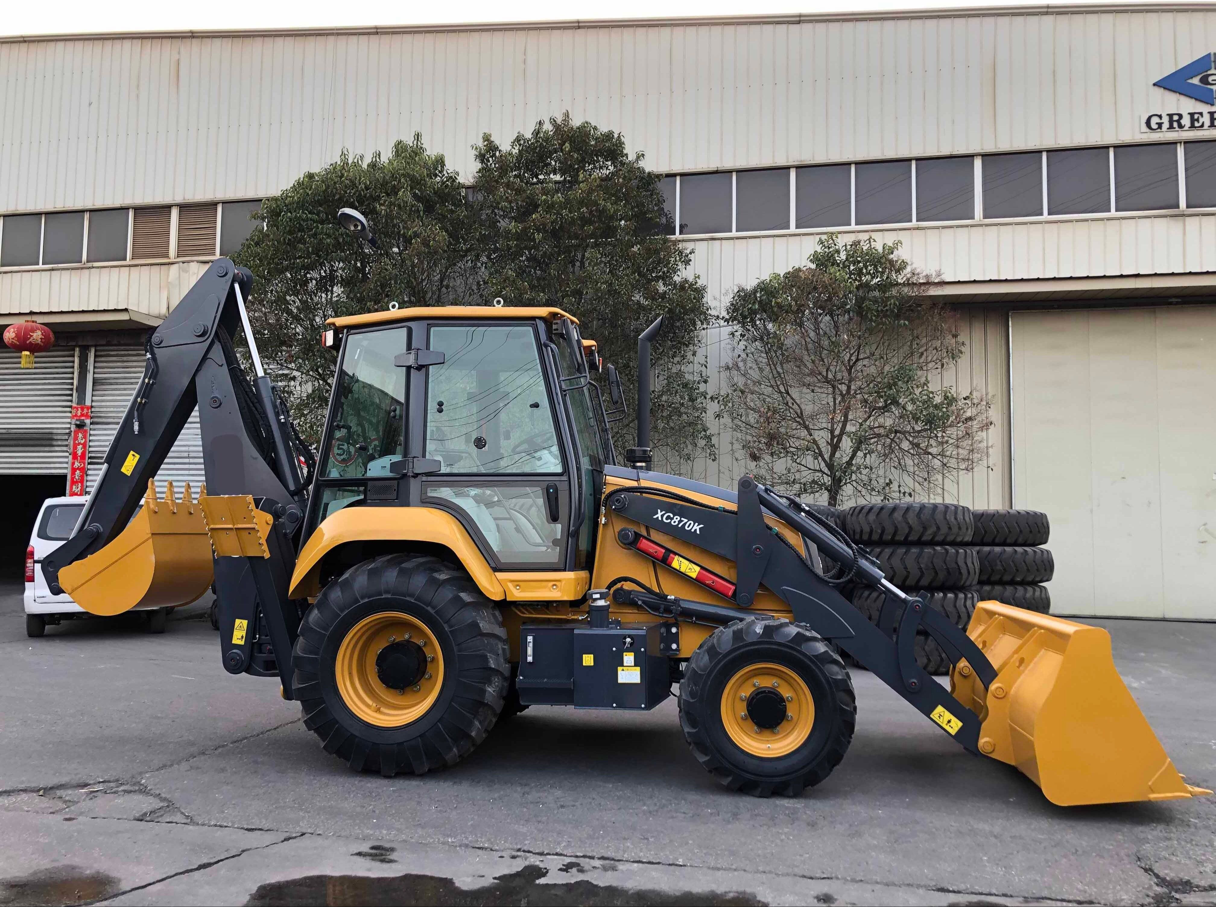 Official New Xc870k Mini Backhoe Loader 4x4 Backhoe Excavator Loader In ...