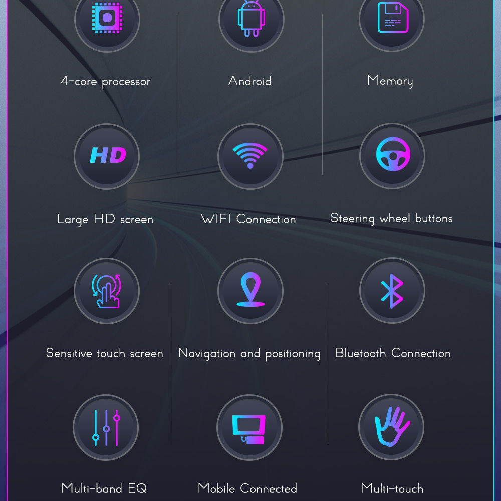 Universal 9inch 1/2din 360°touchscreen Android Car Rotatable Audio ...