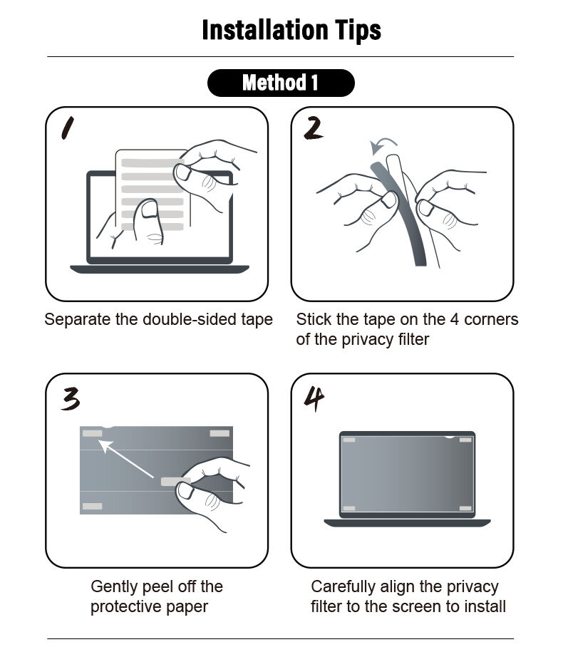 High Light Transmittance 15.6 Inch Anti-peep Anti Glare Laptop Privacy Filter Screen Guard ...