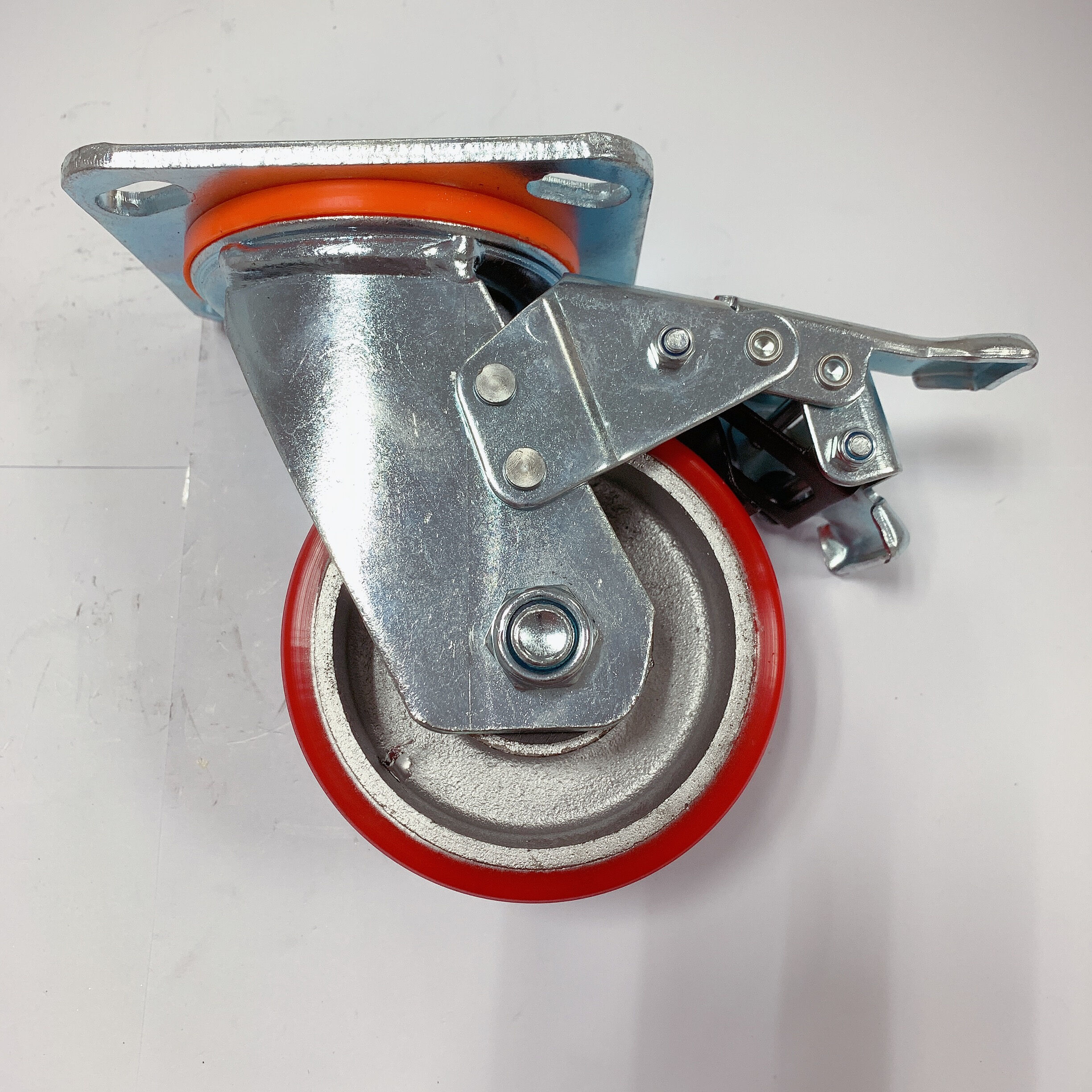 Aluminum Rim Polyurethane Wheels Ready To Ship Shock Absorbing Pu ...