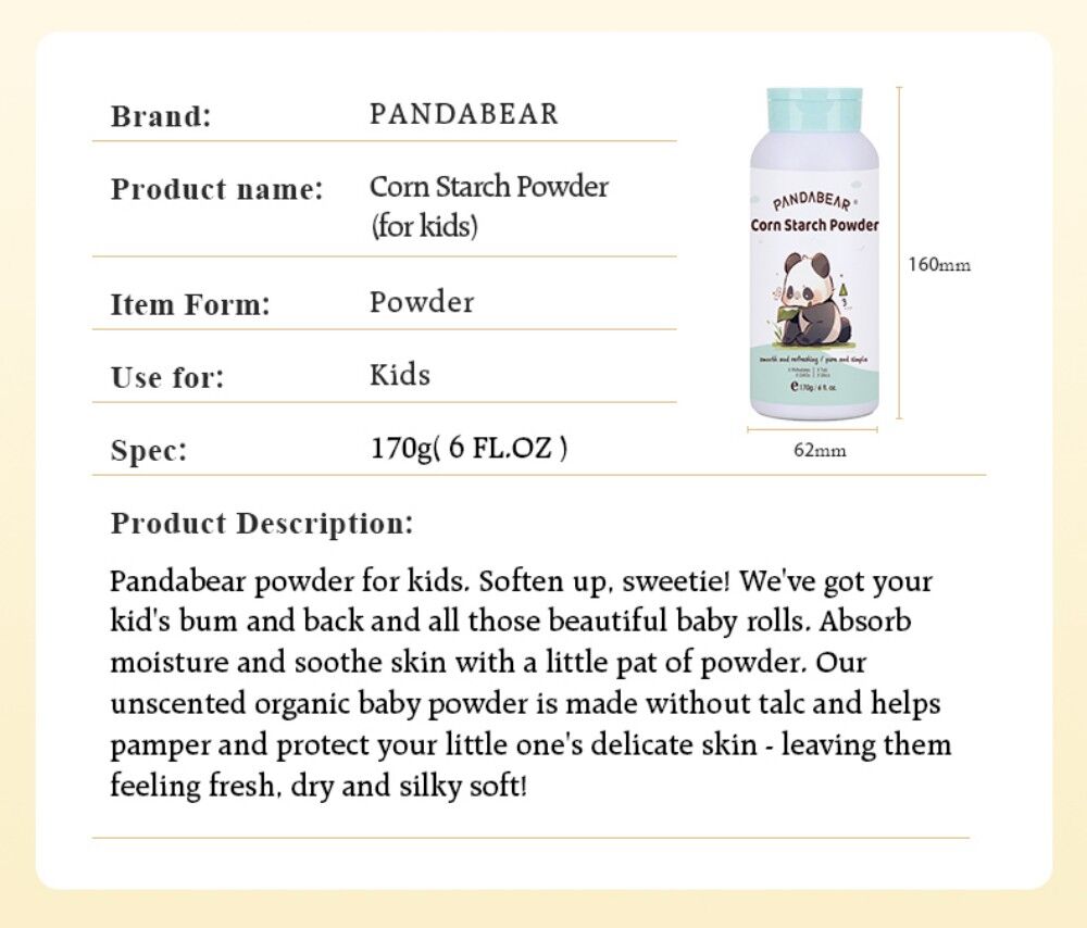 Corn Starch Powder(for Kids) $0.98 - Wholesale China Hypoallergenic ...