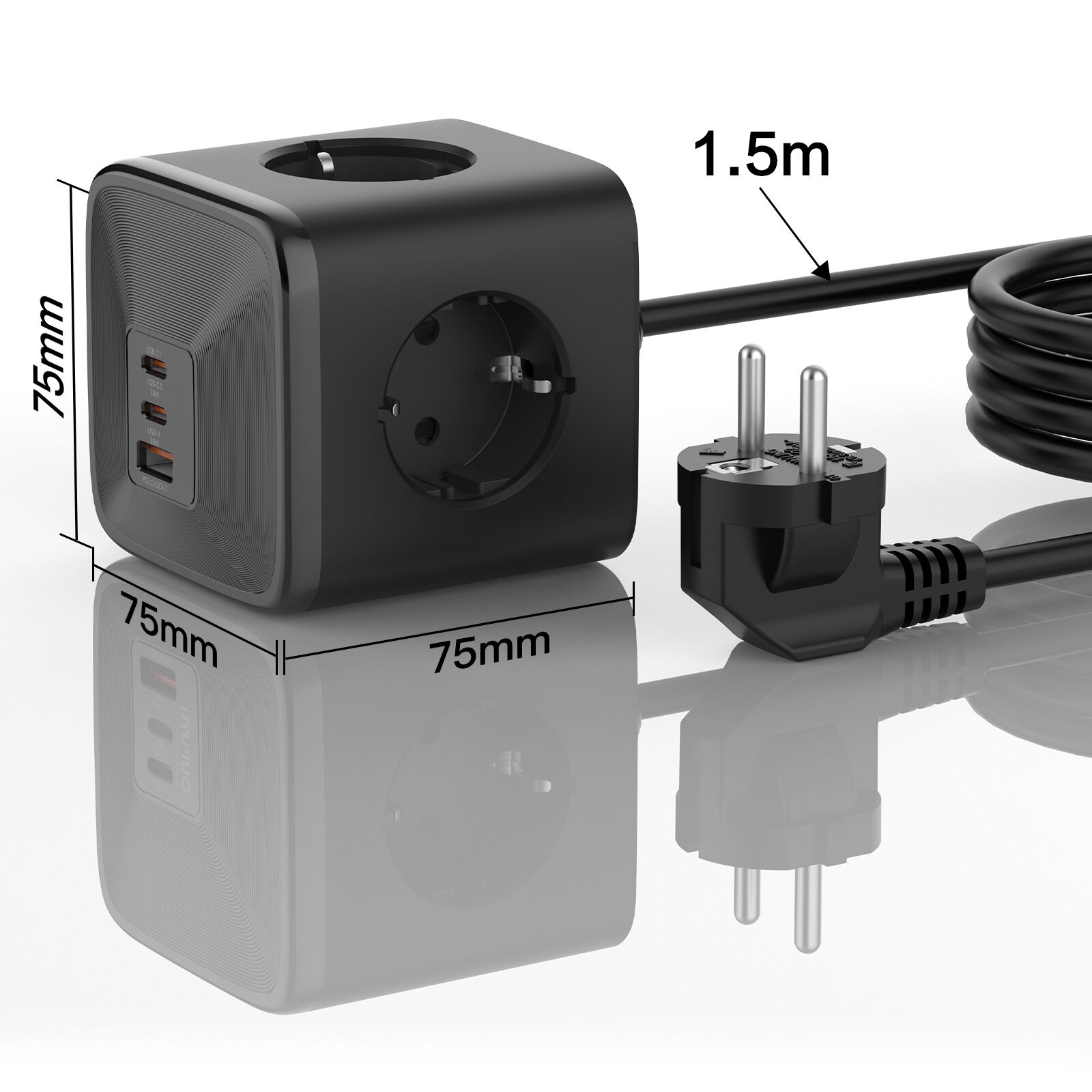 Xiangrun Gan 33w Powercube Fast Charger 4ac+2c1a Type-f Original - Buy ...