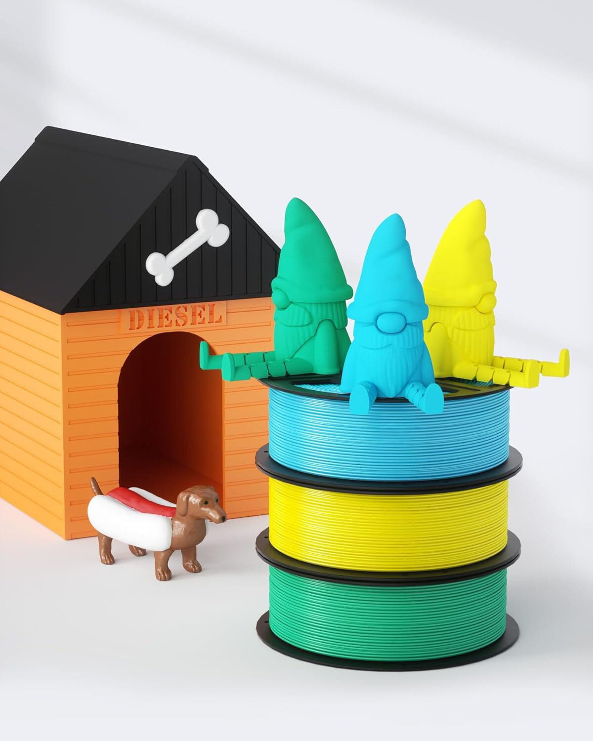 Dual-color Matte Petg 3d Printer Filament With Enhanced Layer Adhesion ...