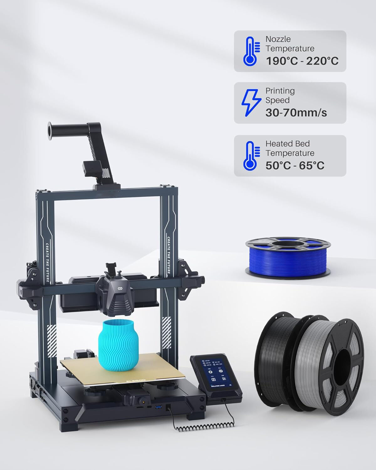 Dual-color Matte Petg 3d Printer Filament With Enhanced Layer Adhesion ...