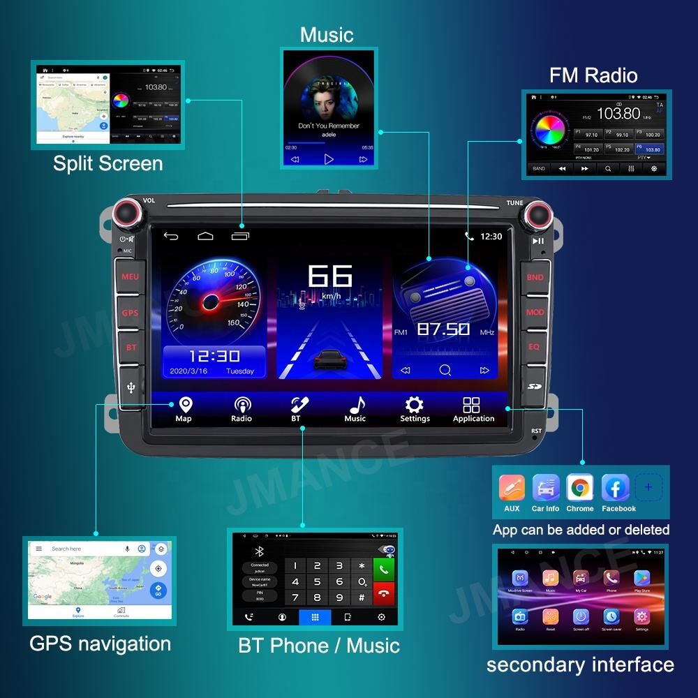 Wholesale 8''wireless Carplay&android Auto Gps Android Car Stereo Radio ...