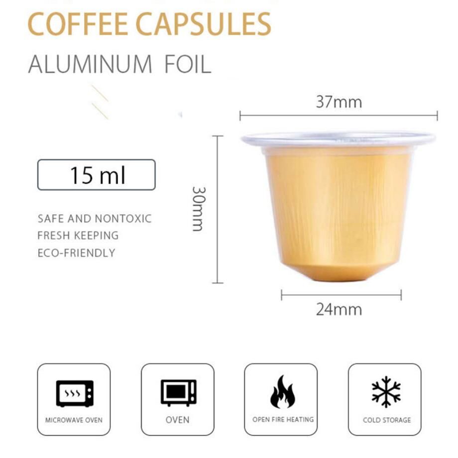 Disposable Customized Color 15ml Aluminum Foil Coffee Pods Empty Coffee ...