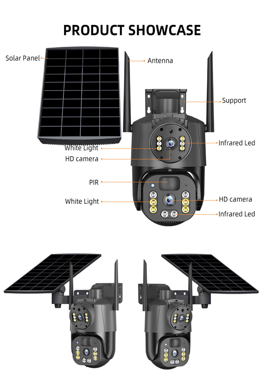 18000mah Big Battery Solar Panel 4g Cctv Security Camera Solar Panels ...