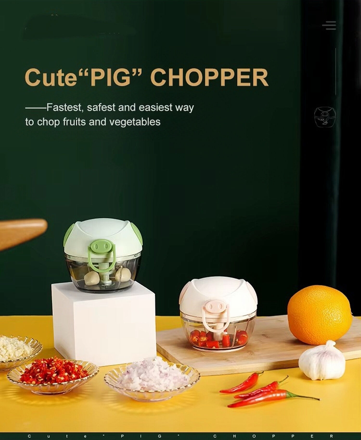 Factory Wholesale Mini Food Cutter Hand Pull Food Chopper Kitchen ...