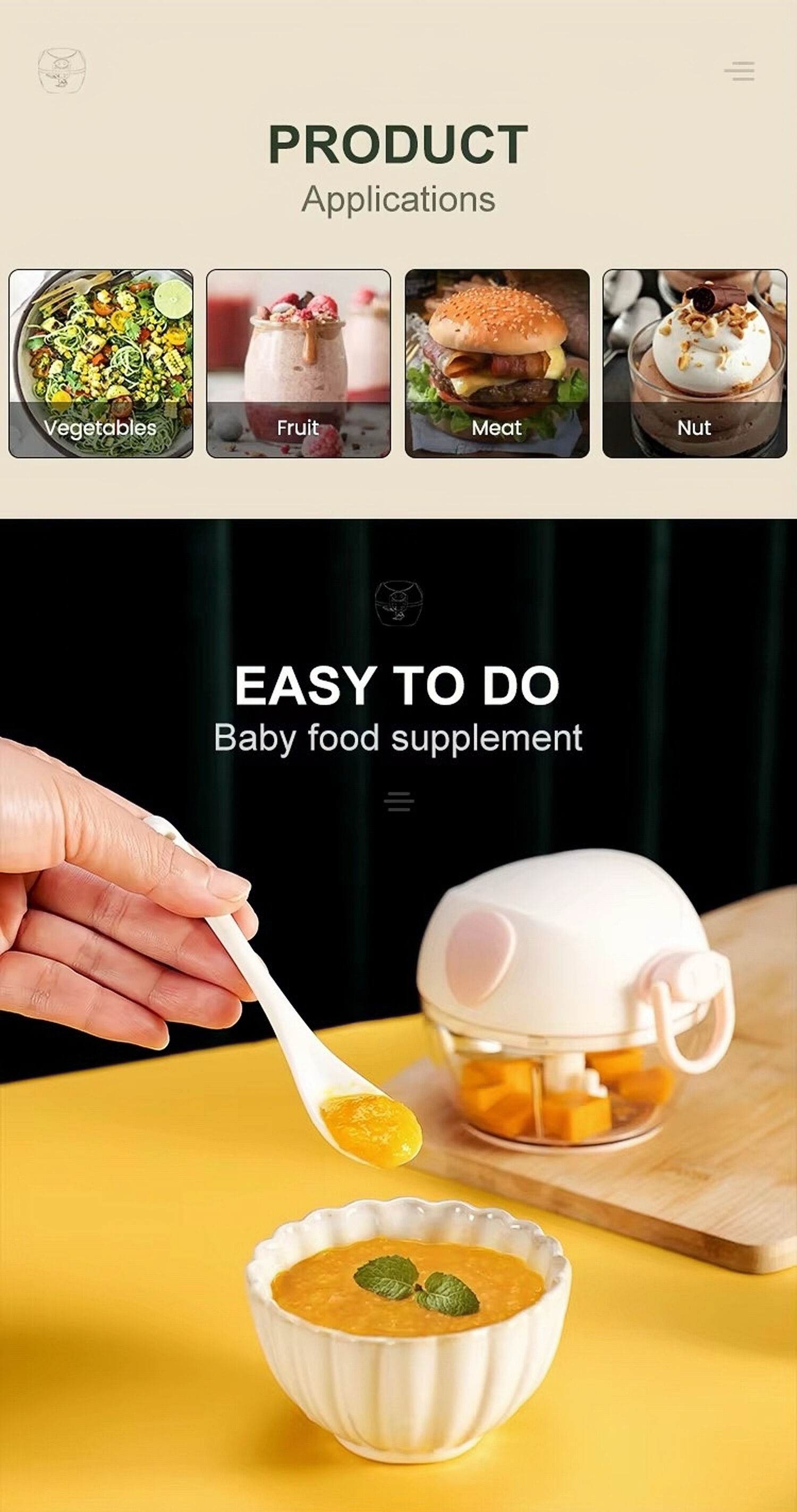 Factory Wholesale Mini Food Cutter Hand Pull Food Chopper Kitchen ...