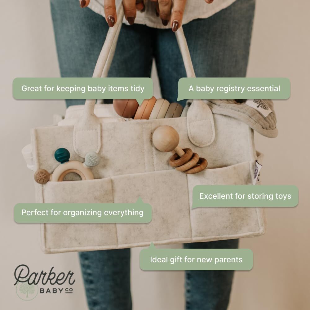 Baby Diaper Caddy - Nursery Storage Bin And Car Organizer For Diapers ...