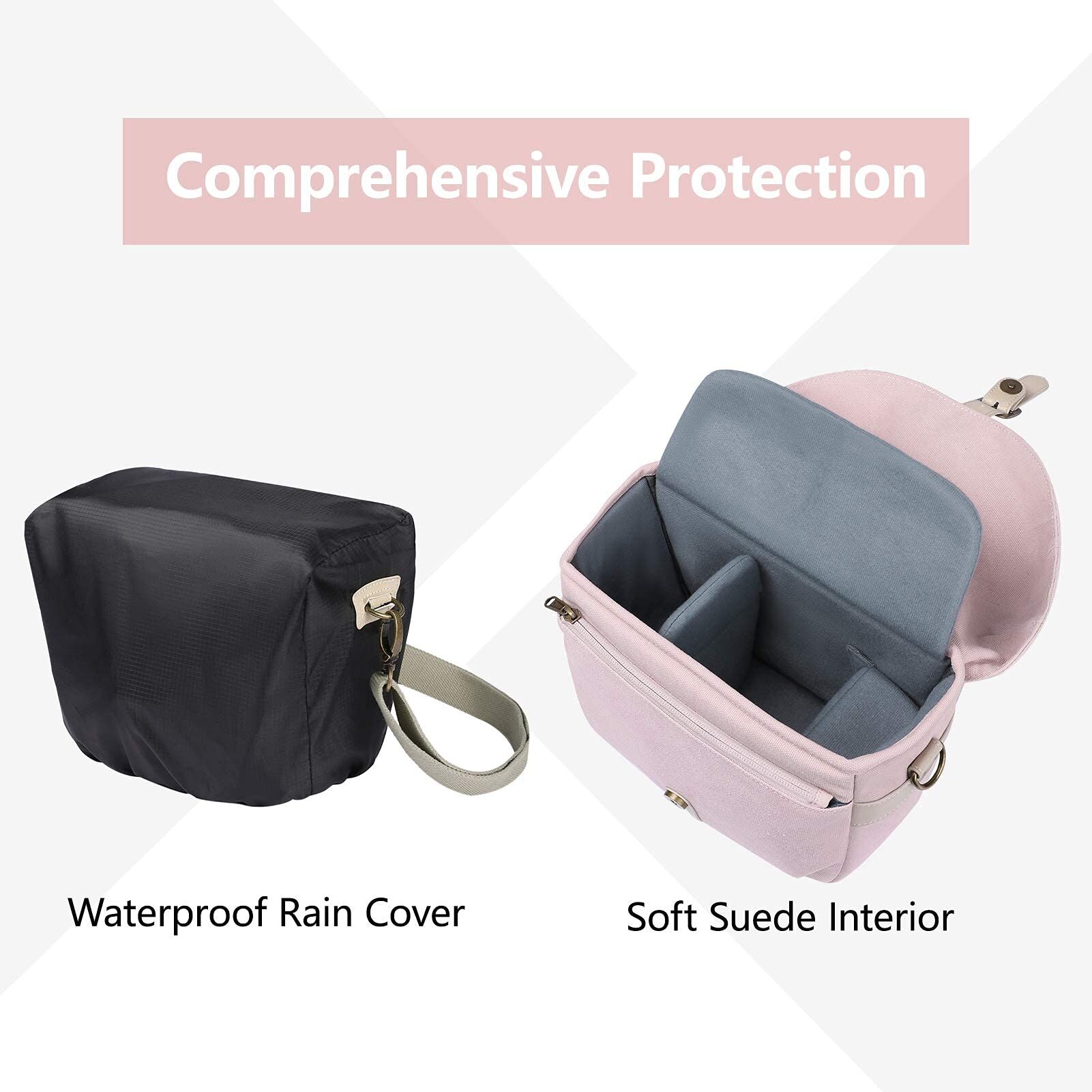 Camera Bag, Slr Dslr Canvas Crossbody Camera Case, Compact Camera ...