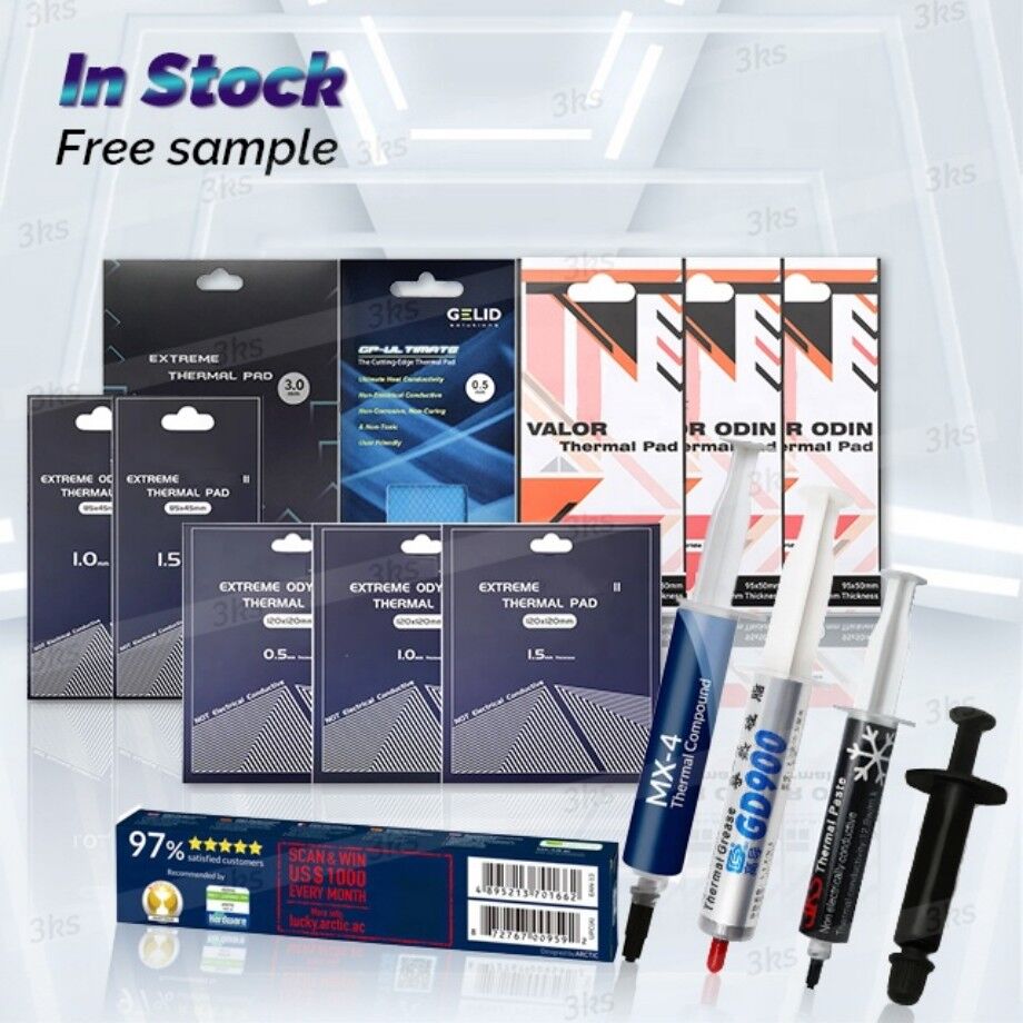 3ks Thermal Pad 12.8 W/mk, 120x20x1mm, Non Conductive Heat Resistance ...