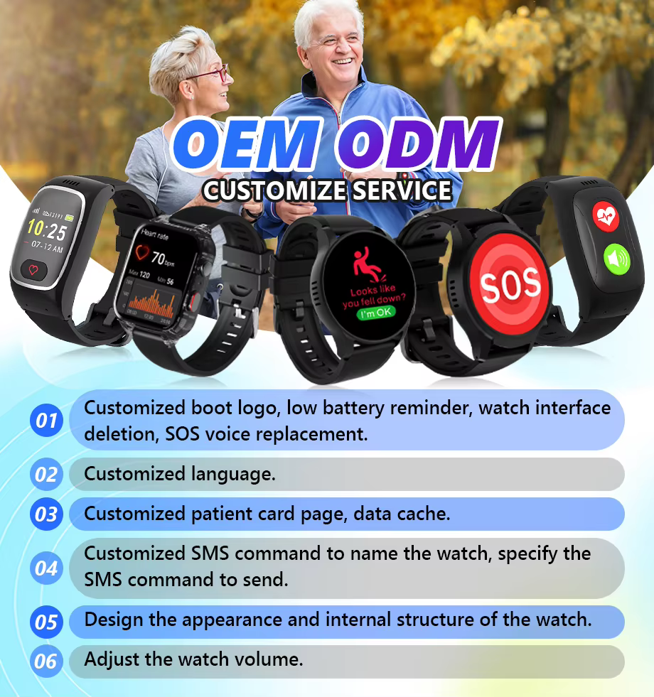 Oem 4g Elderly Smartwatch With Gps Wifi Lbs Location Sos Calling Health ...