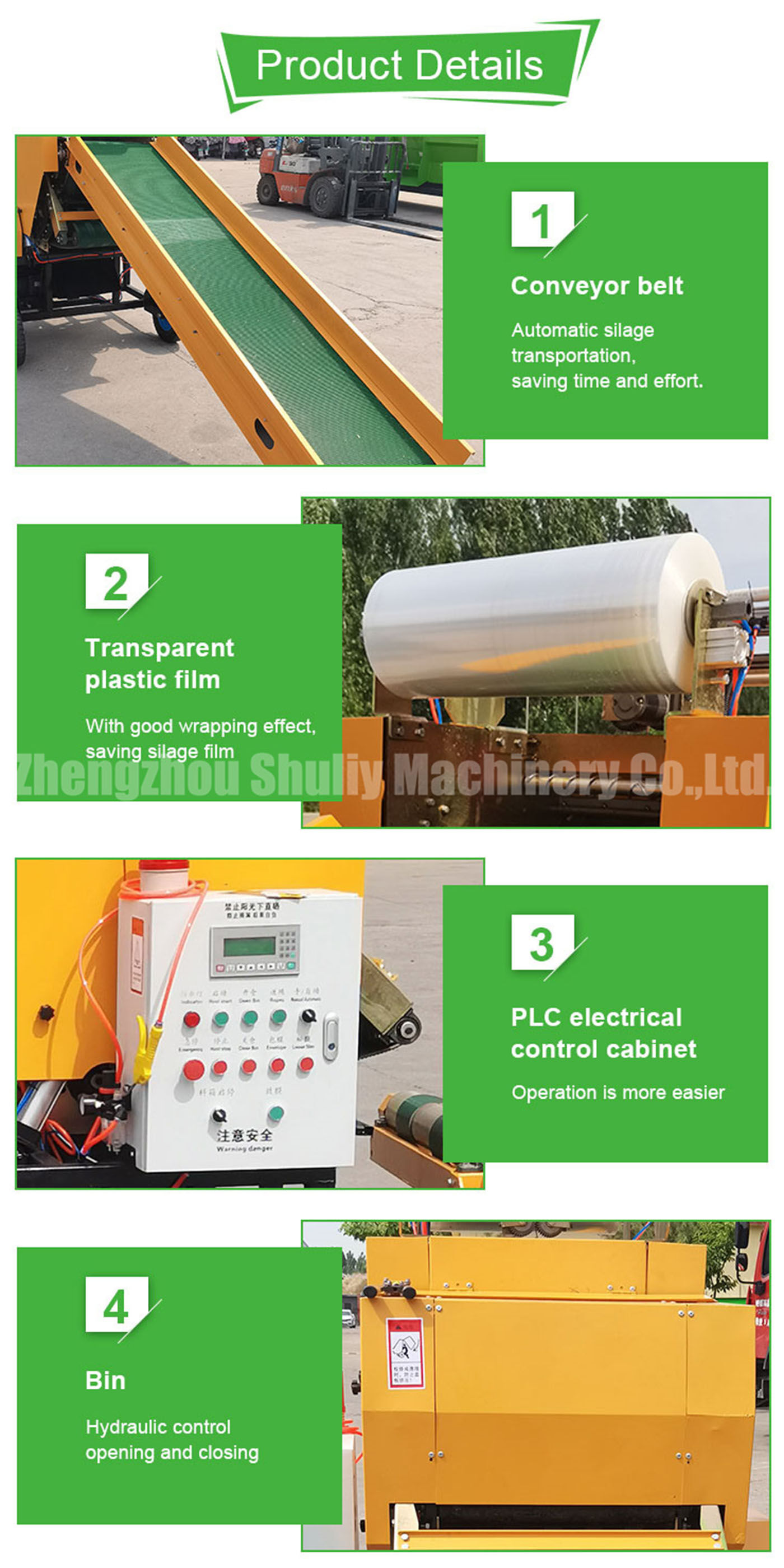 Straw Rolling Machine Silage Packing Machine Mini Round Hay Baler And ...