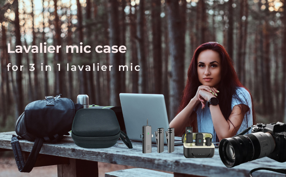 Lapel Microphone Case Lav Mic Bag Lapel Mic Case For 3 In 1 Wireless ...