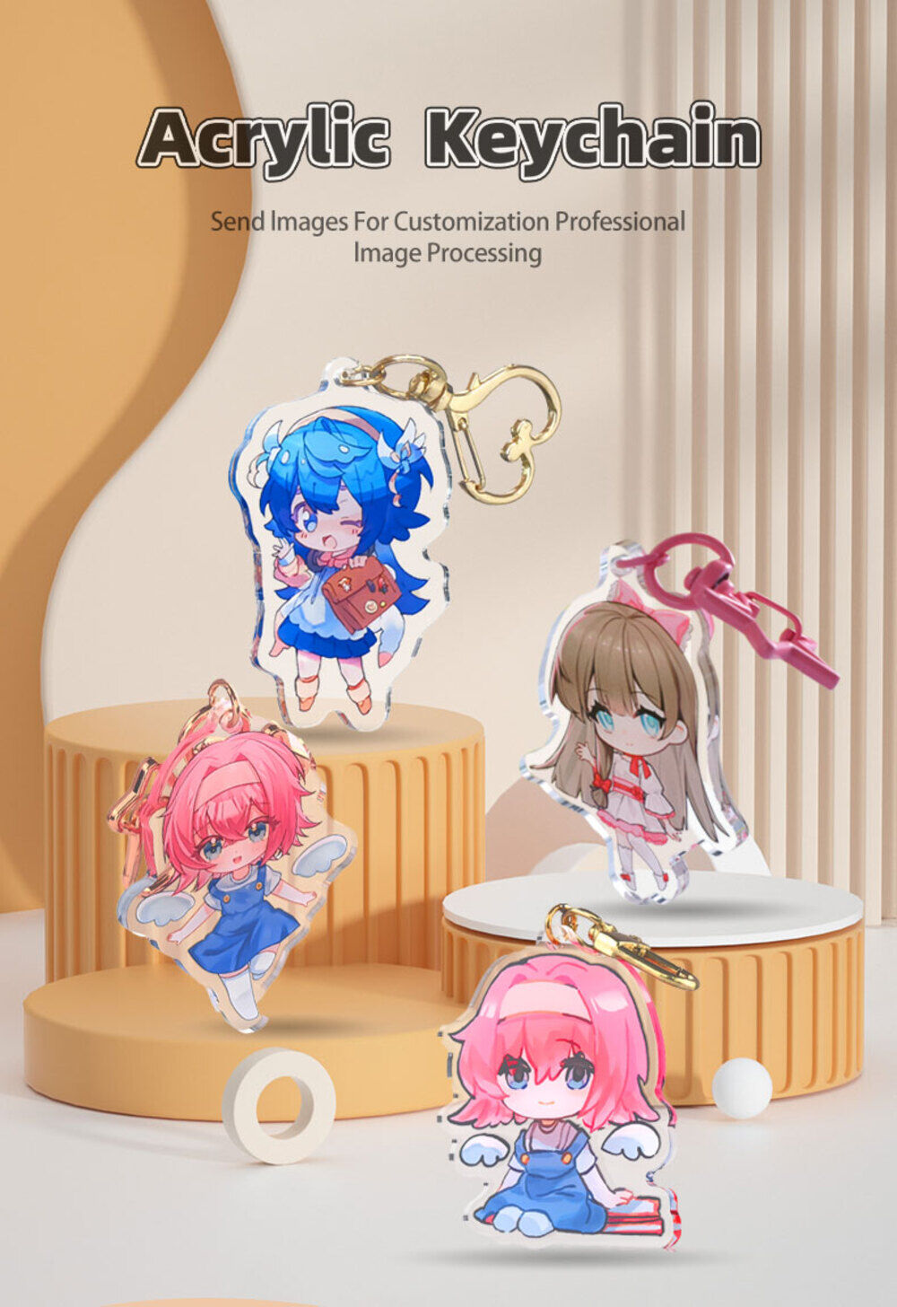 Buy China Wholesale Promotional Cute Anime Acrylic Keychain Cute Key ...