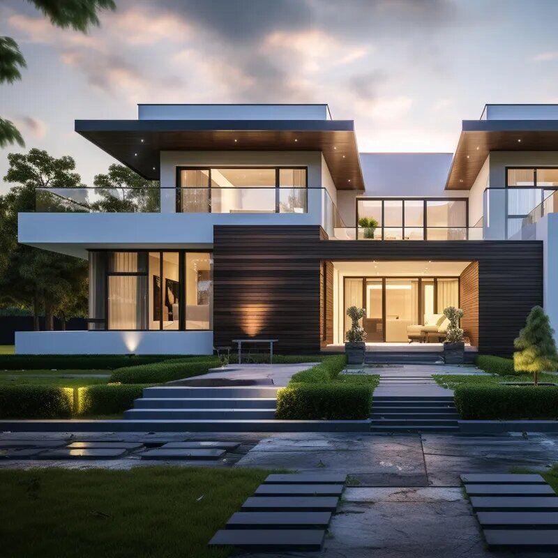 Luxury Multi-storey Prefab House Fast Assembly Light Steel Structure ...