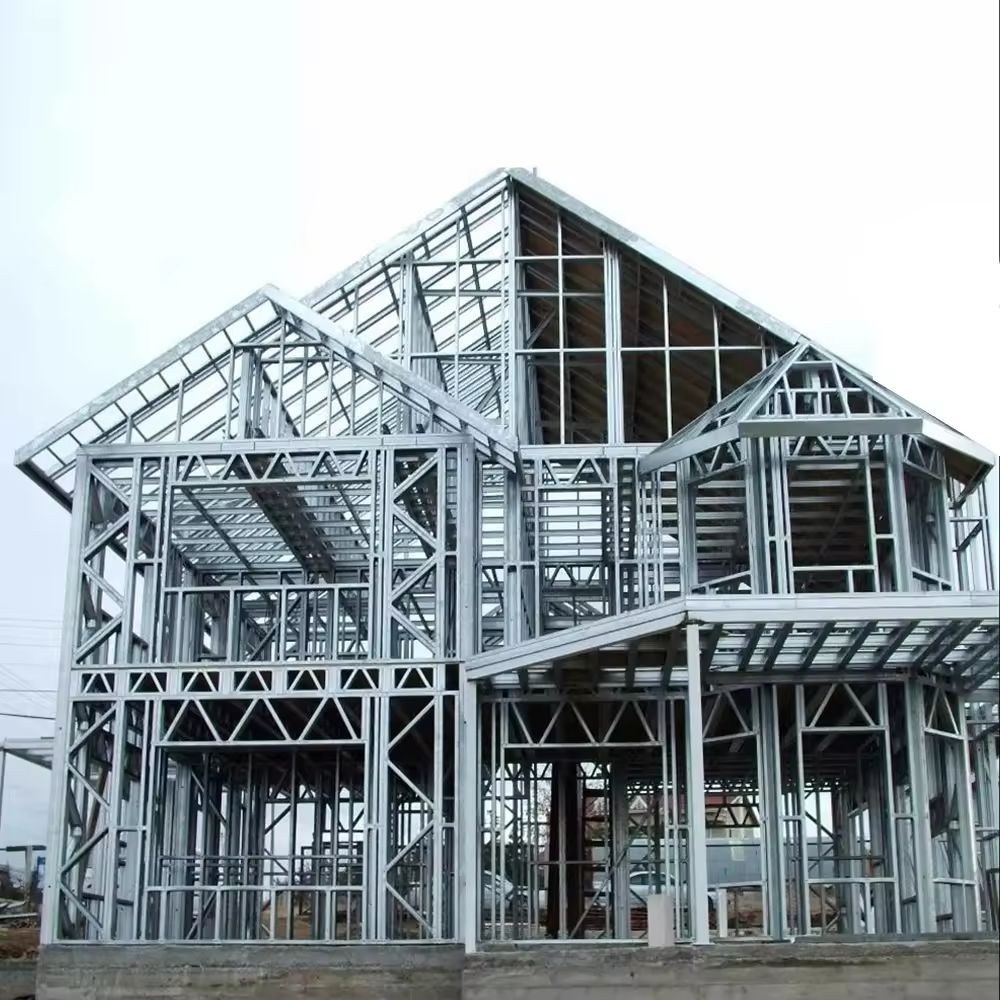 Luxury Multi-storey Prefab House Fast Assembly Light Steel Structure ...