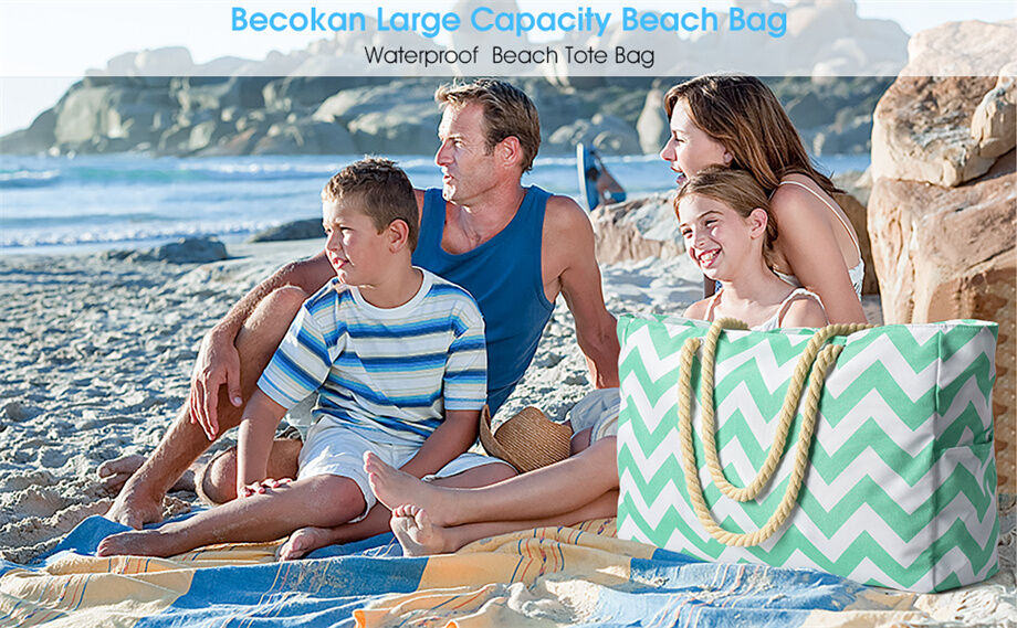 Beach Bags For Women Large Waterproof Beach Tote Bag Zipper Beach Bags Waterproof Sandproof Swim ...