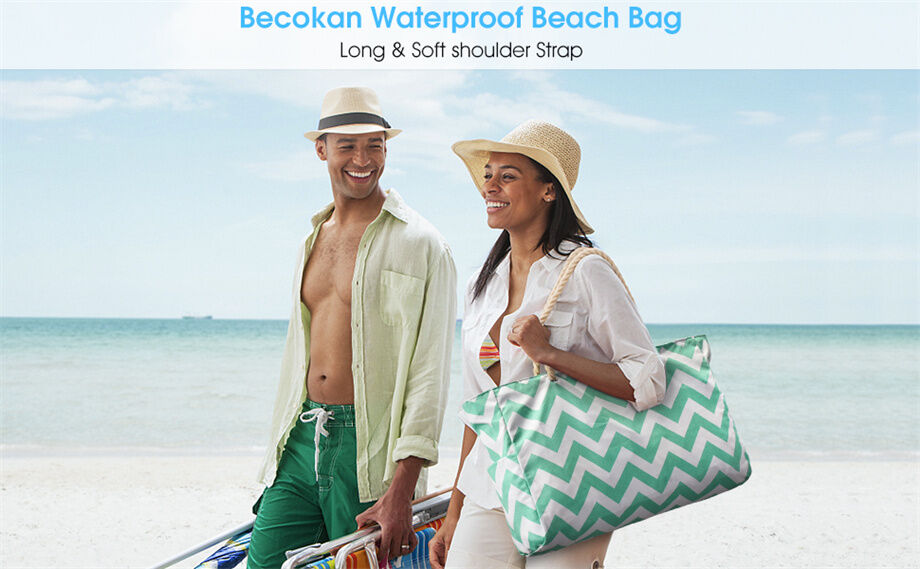 Beach Bags For Women Large Waterproof Beach Tote Bag Zipper Beach Bags ...