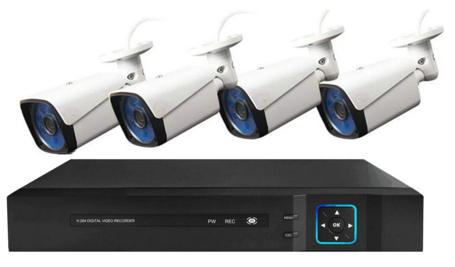 Factory Price 5mp/8mp 4ch Cctv Kits,ahd Dvr Kits With 4pcs Metal Ir ...