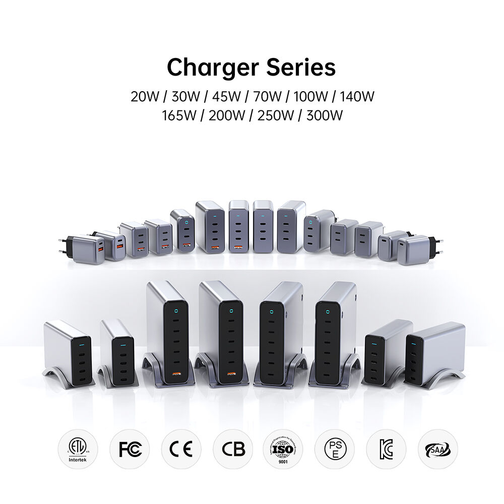 Manufacturer 300w Gan Charger Type-c Fast Charging 6 Port Pd Ultra Slim ...